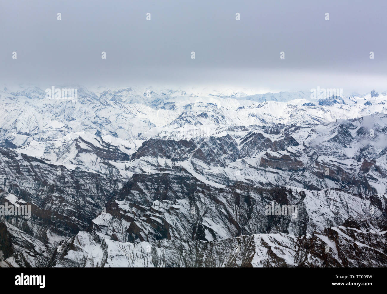 Ladakh landscape from flight airplane window Stock Photo - Alamy