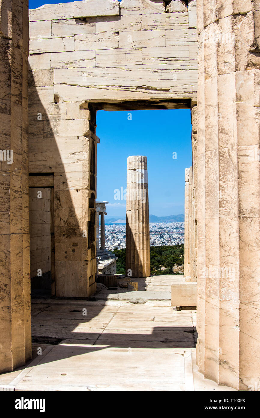 Interior view of the Acropolis, athens. stock photo Stock Photo - Alamy