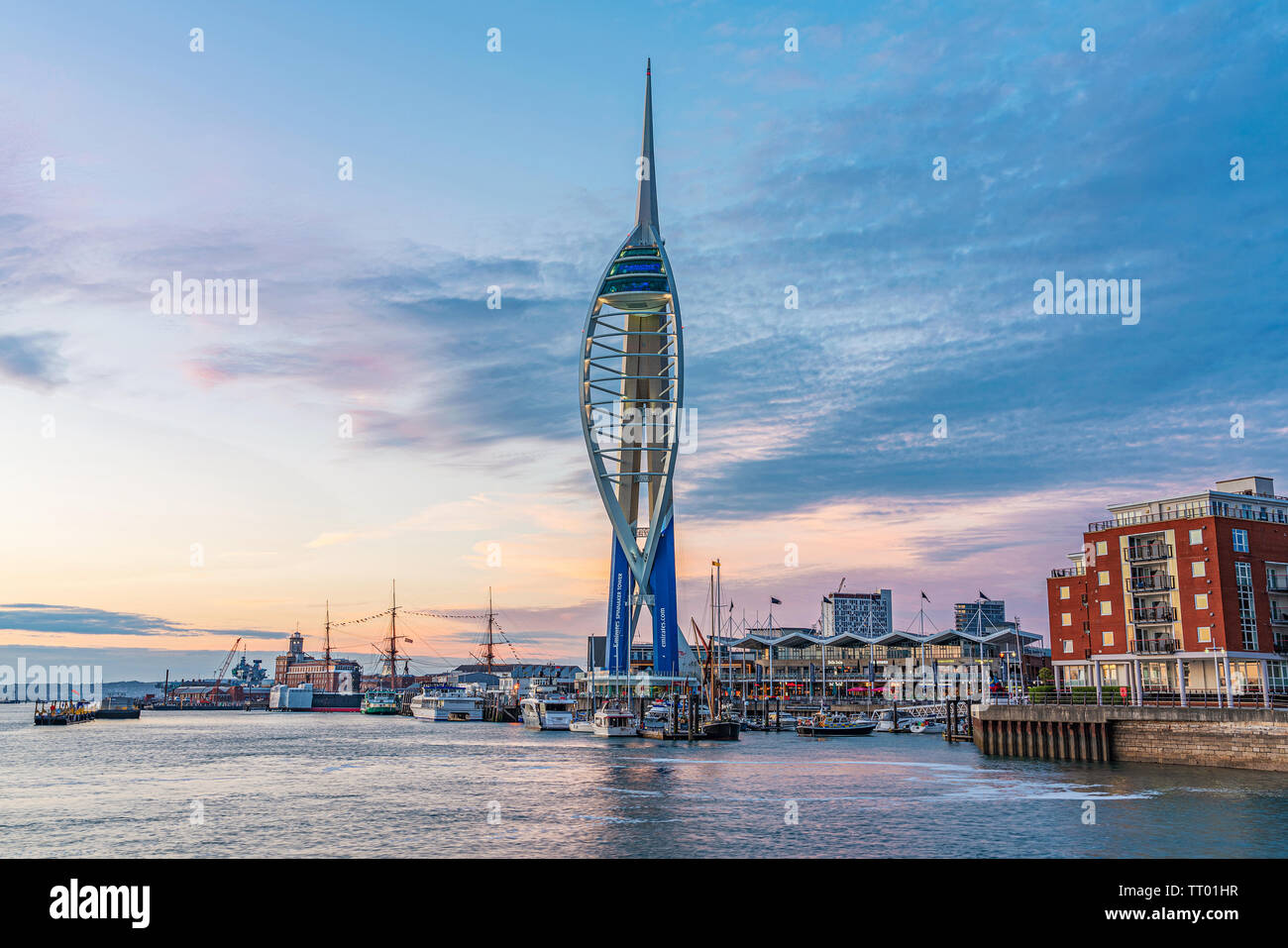 PORTSMOUTH, UNITED KINGDOM - MAY 25: This is an evening view of the ...
