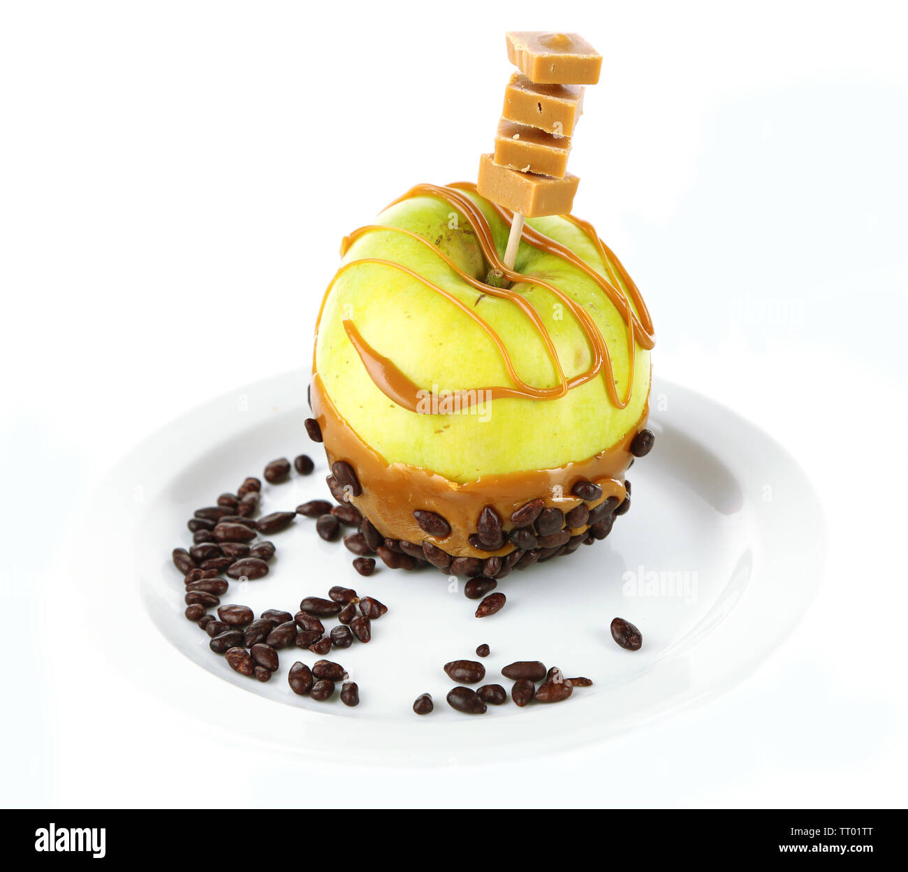 Toffee apple isolated on Cut Out Stock Images & Pictures - Alamy