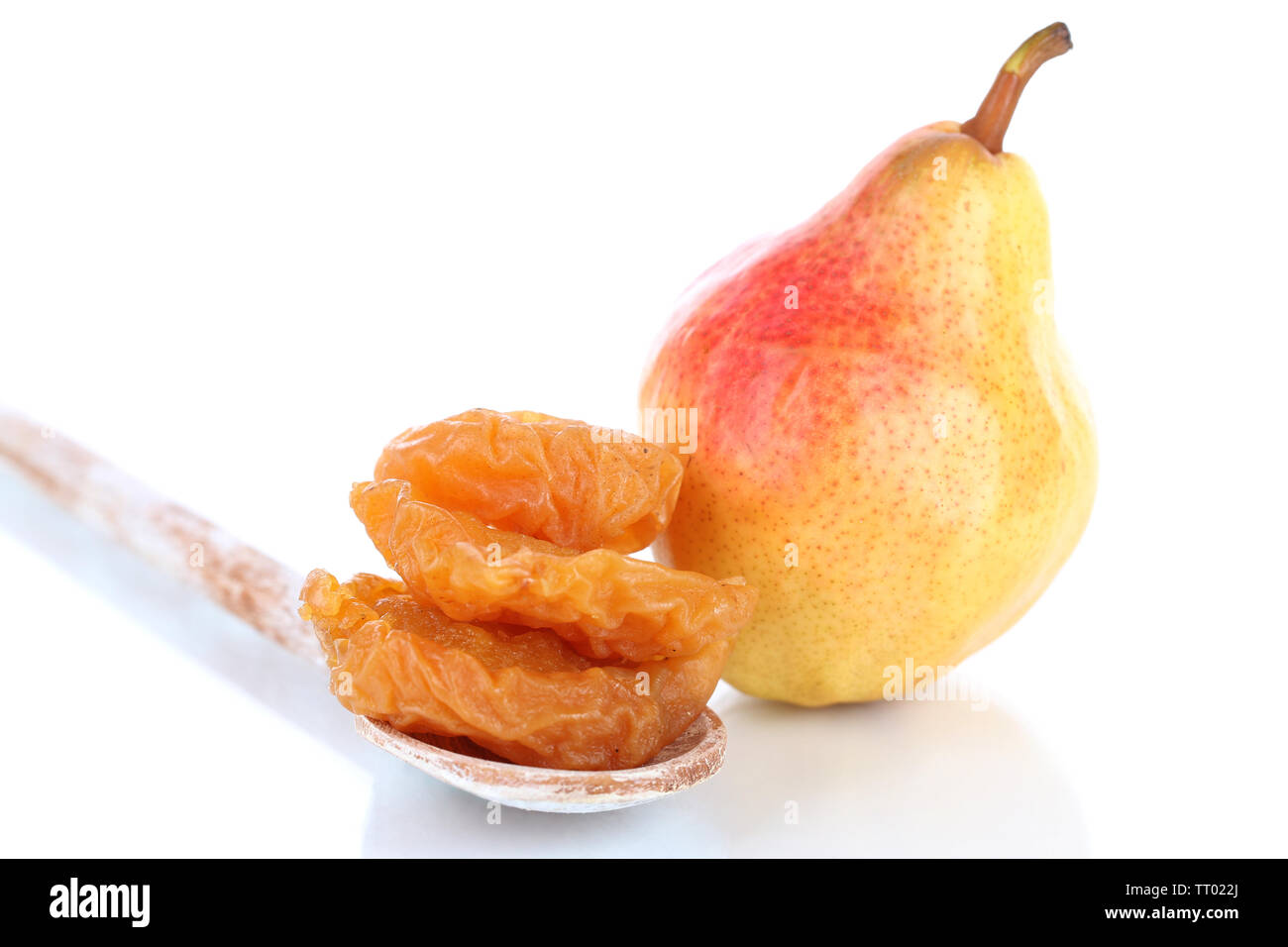 Dried pears, isolated on white Stock Photo - Alamy