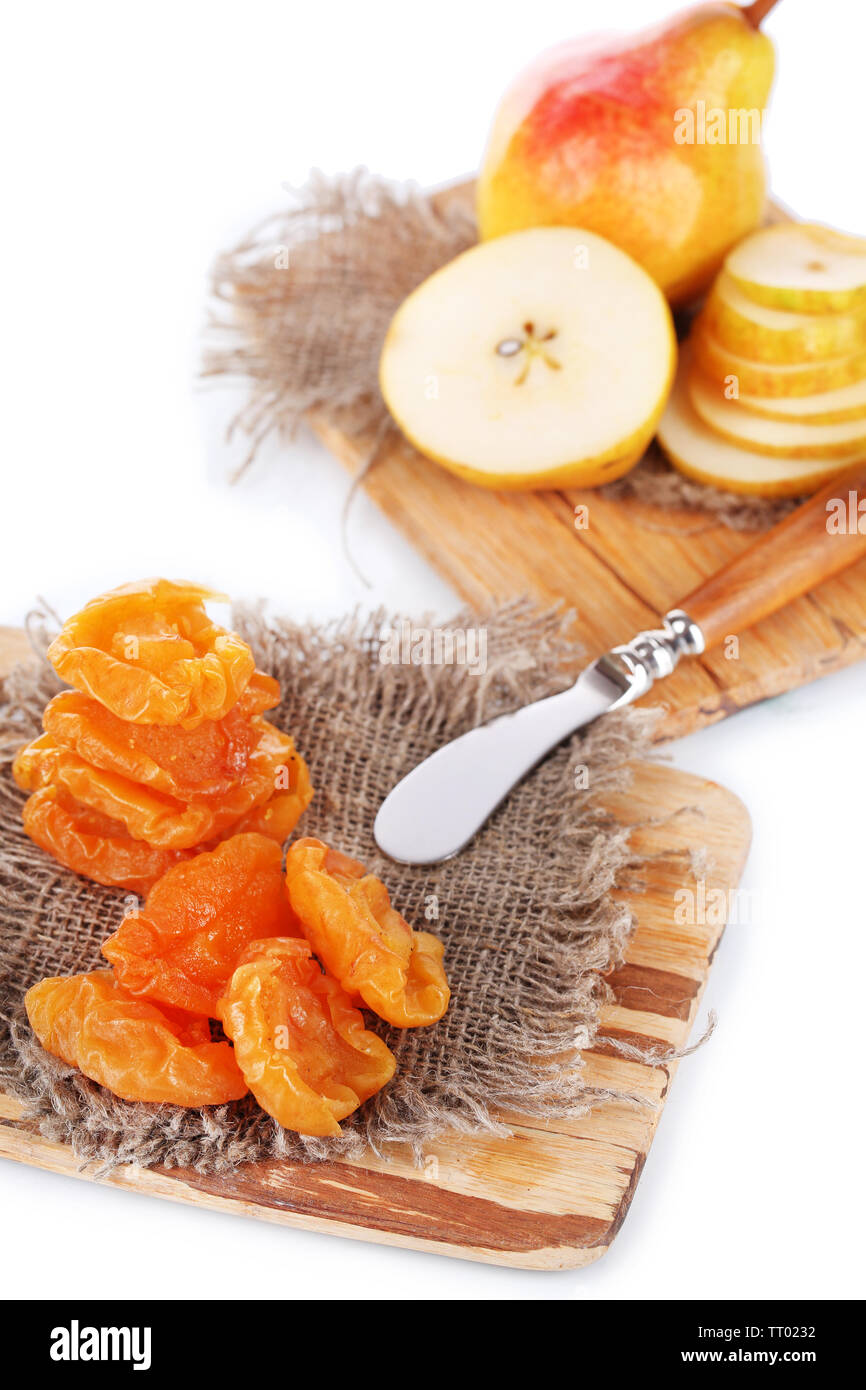 Dried pears, isolated on white Stock Photo - Alamy