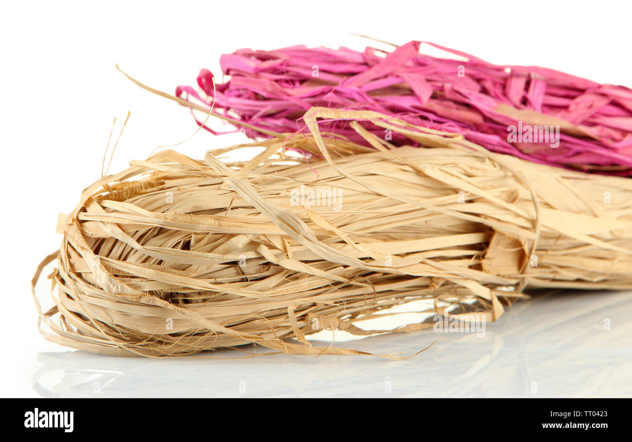 Decorative straw for hand made, isolated on white Stock Photo - Alamy