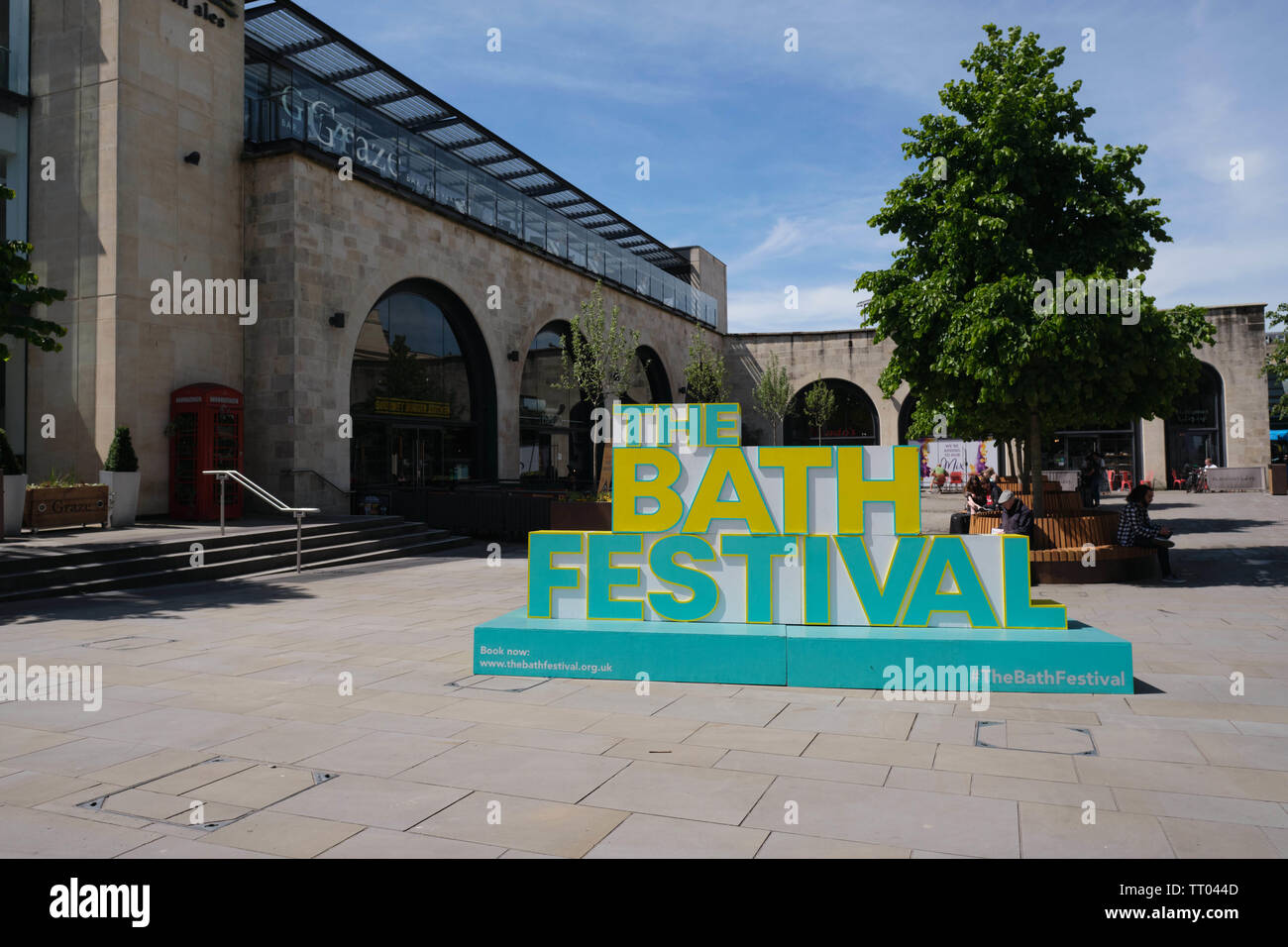 The Bath Festival, Bath Spa train station in Bath England, UK Stock ...