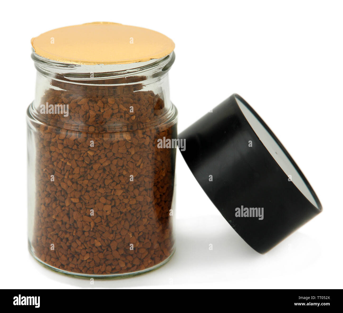 Jar of instant coffee isolated on white Stock Photo - Alamy