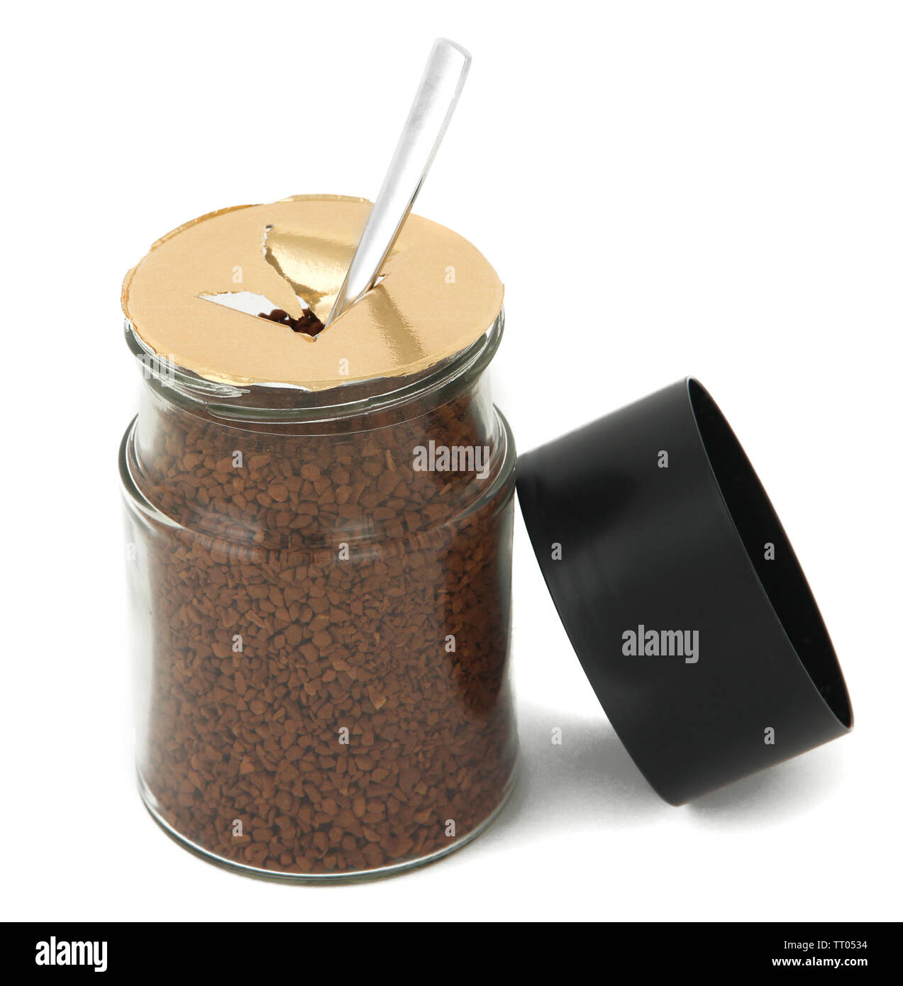 Jar of instant coffee isolated on white Stock Photo - Alamy
