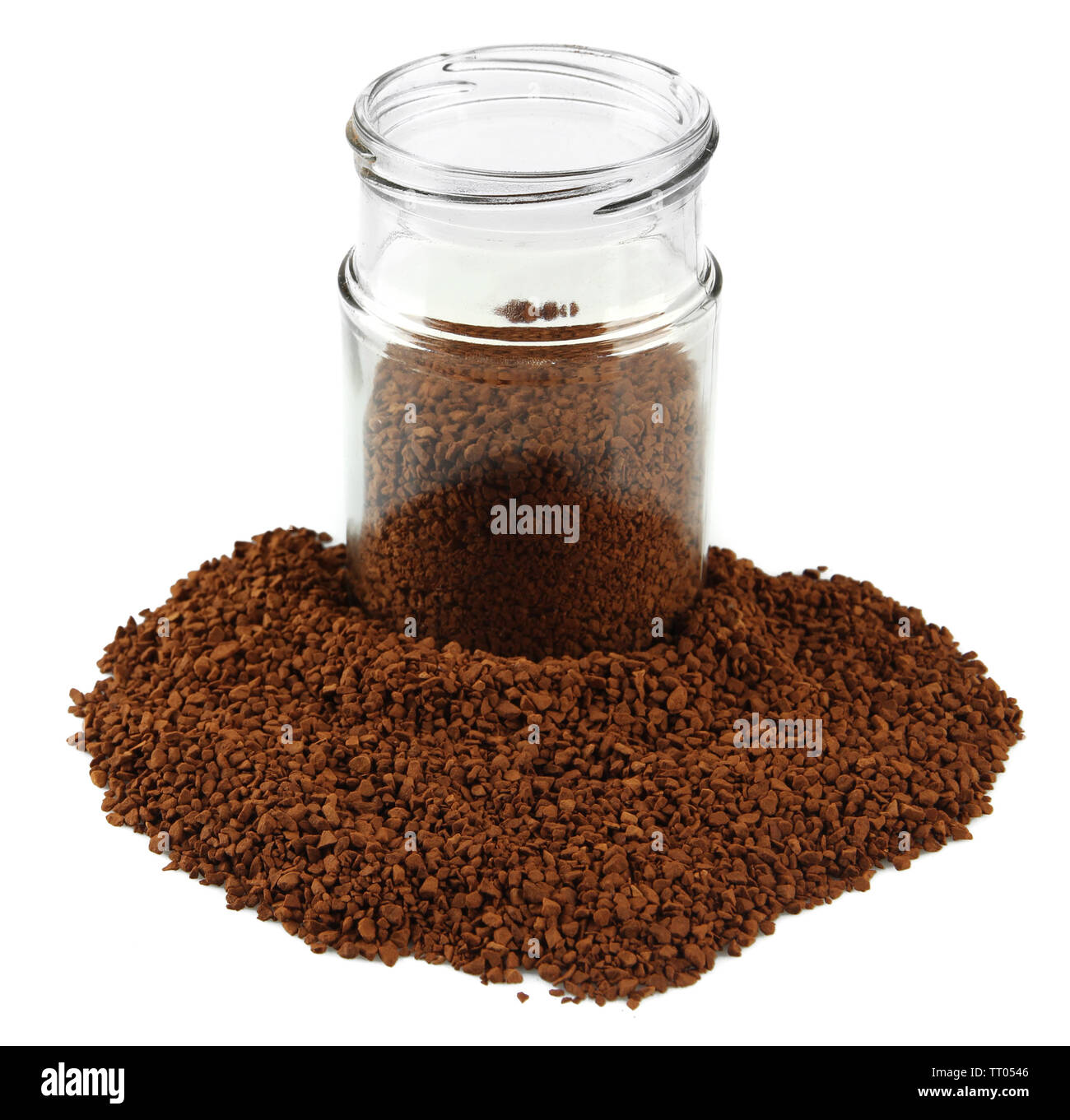 Jar of instant coffee isolated on white Stock Photo - Alamy