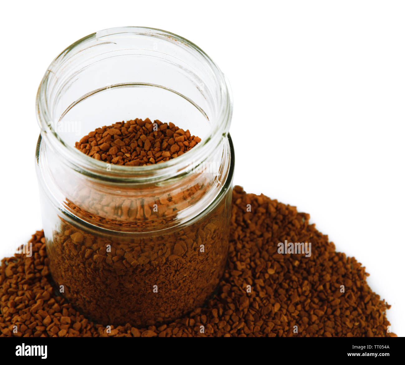 Jar of instant coffee isolated on white Stock Photo - Alamy