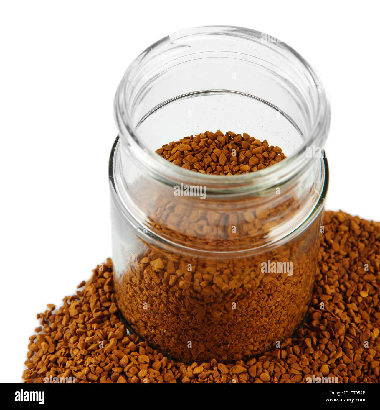Jar of instant coffee isolated on white Stock Photo - Alamy