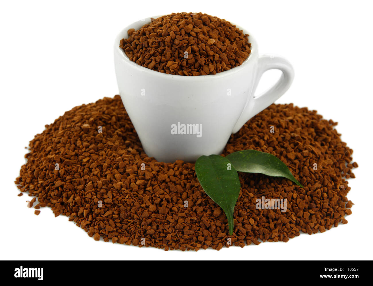 Cup of instant coffee isolated on white Stock Photo - Alamy