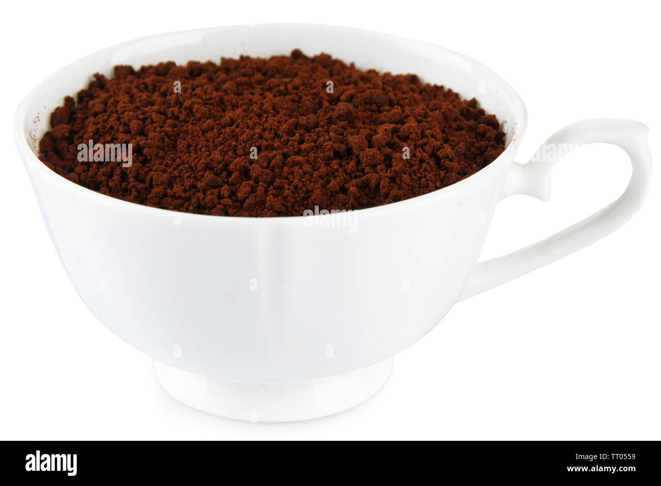 Cup of instant coffee isolated on white Stock Photo - Alamy