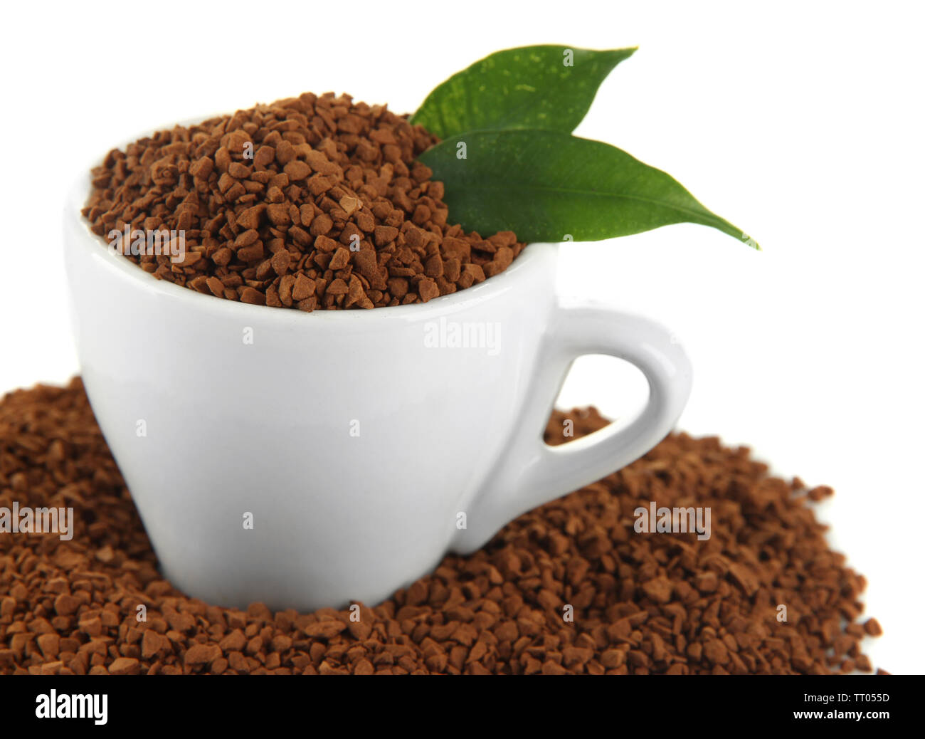 Cup of instant coffee isolated on white Stock Photo - Alamy