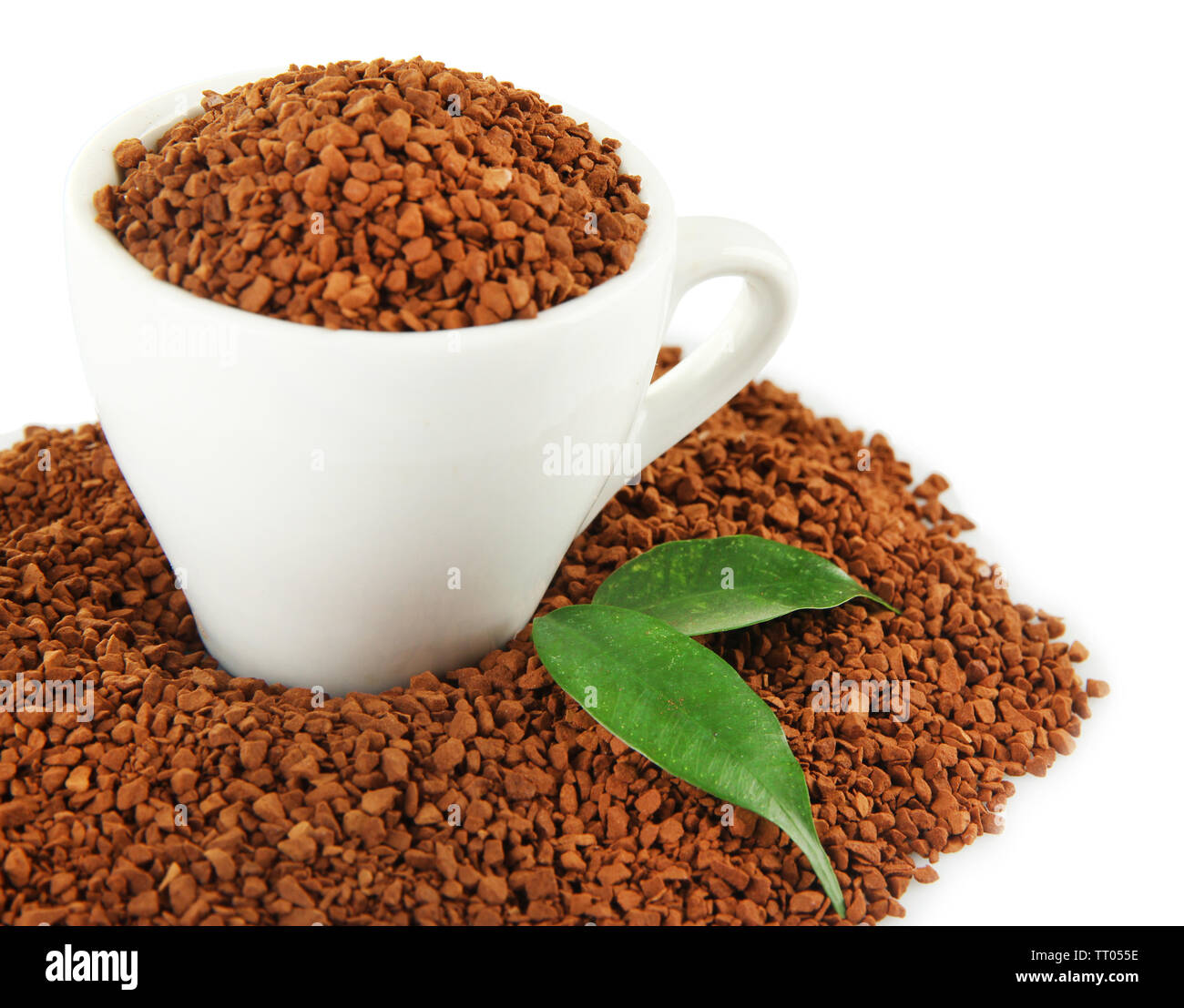Cup of instant coffee isolated on white Stock Photo - Alamy