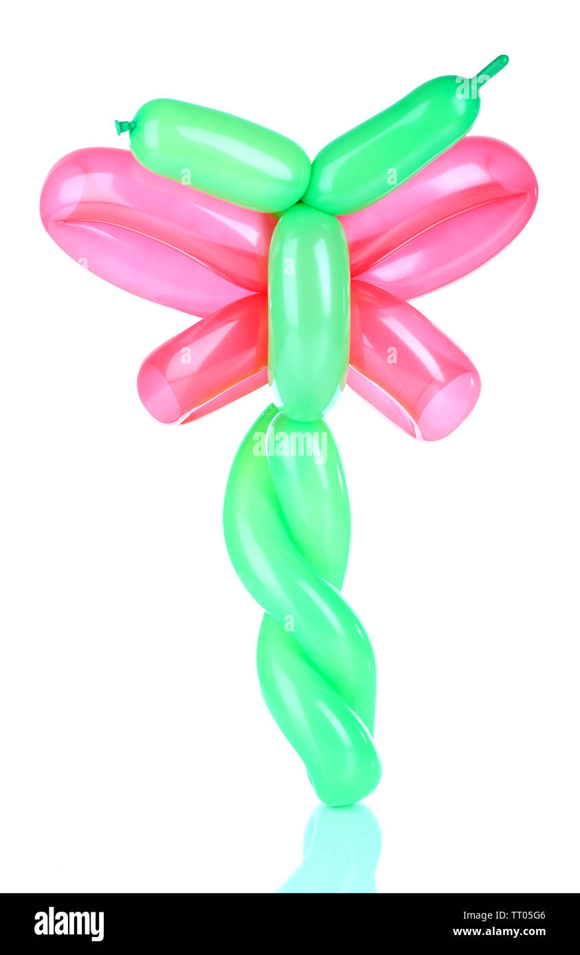 Simple balloon animal dragonfly, isolated on white Stock Photo - Alamy