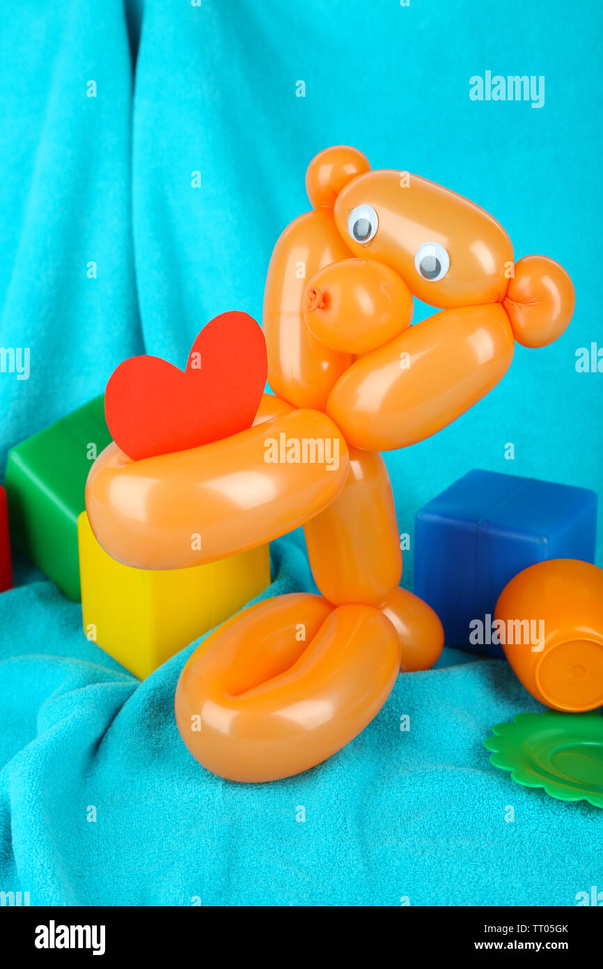Simple balloon animal bear, on bright background Stock Photo - Alamy