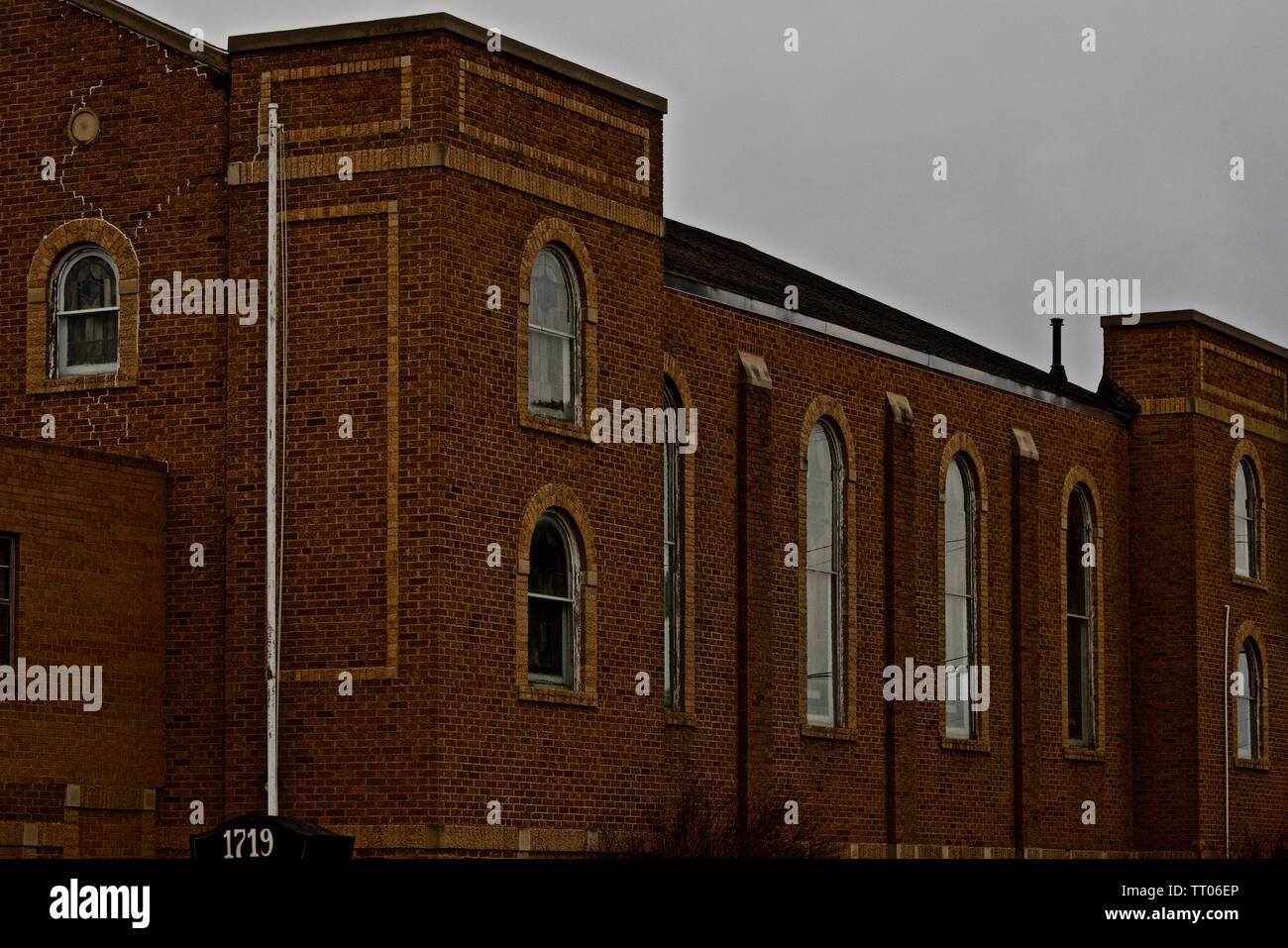Gothic Style Church in Red Brick, Canyon, Texas Stock Photo - Alamy