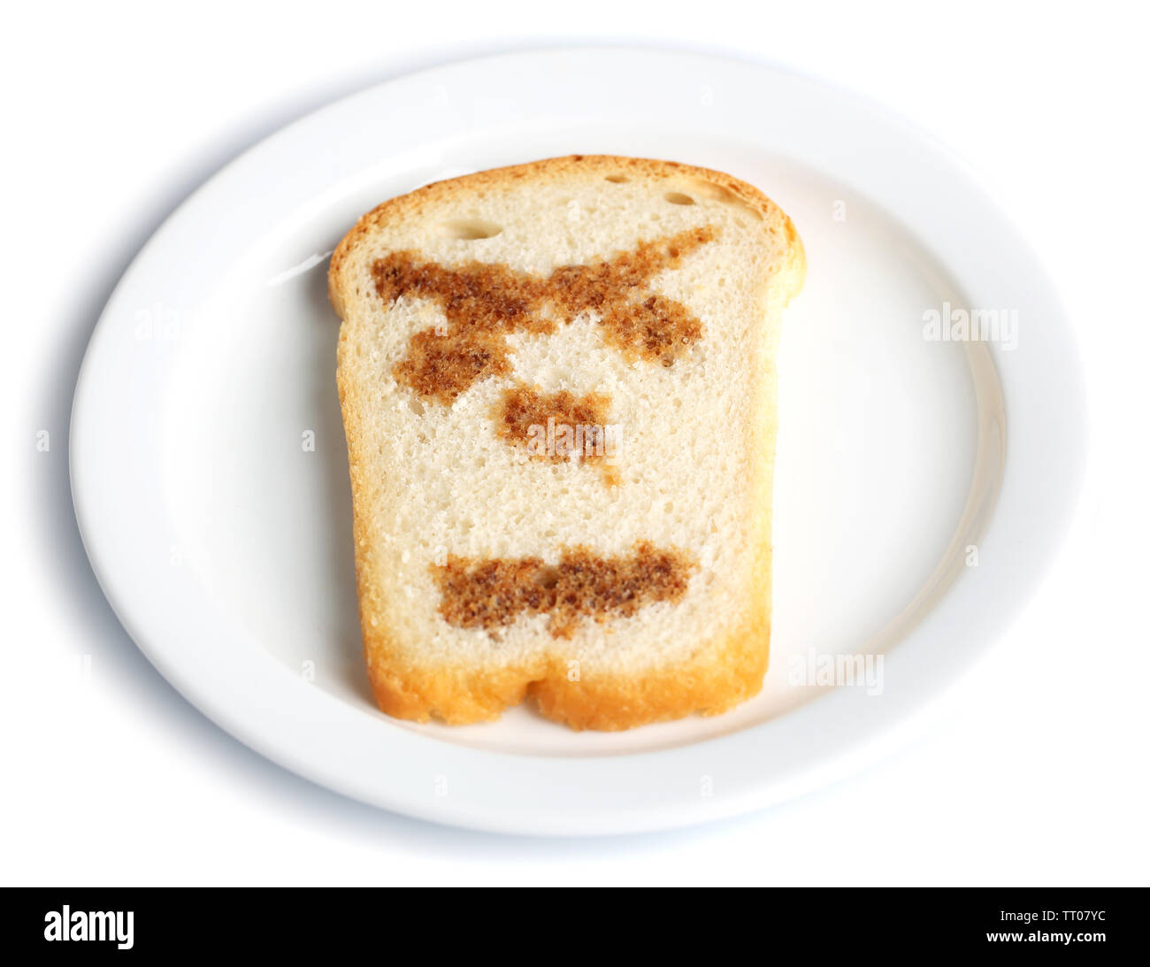 Funny toast, isolated on white Stock Photo - Alamy
