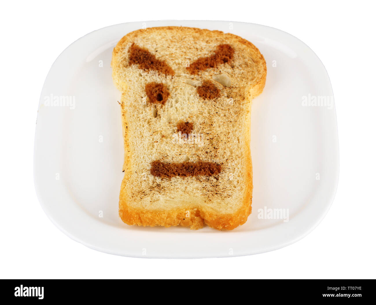 Funny toast, isolated on white Stock Photo - Alamy