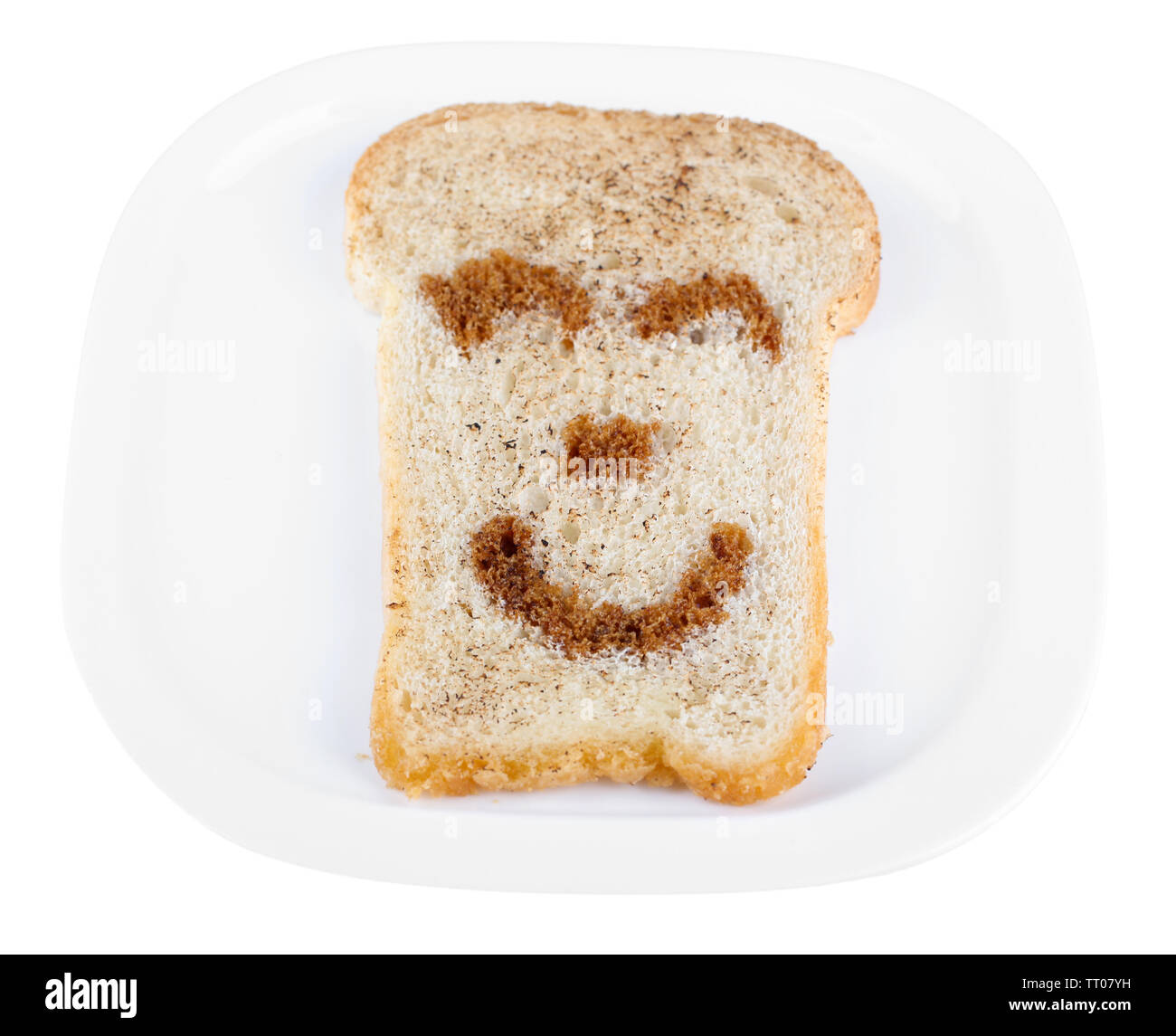 Funny toast, isolated on white Stock Photo - Alamy