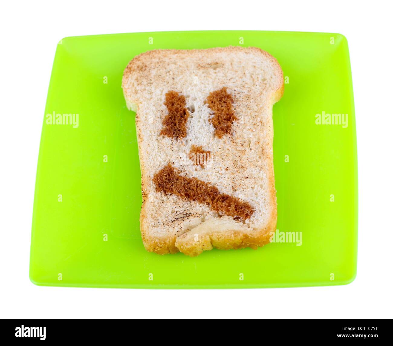 Funny toast, isolated on white Stock Photo - Alamy