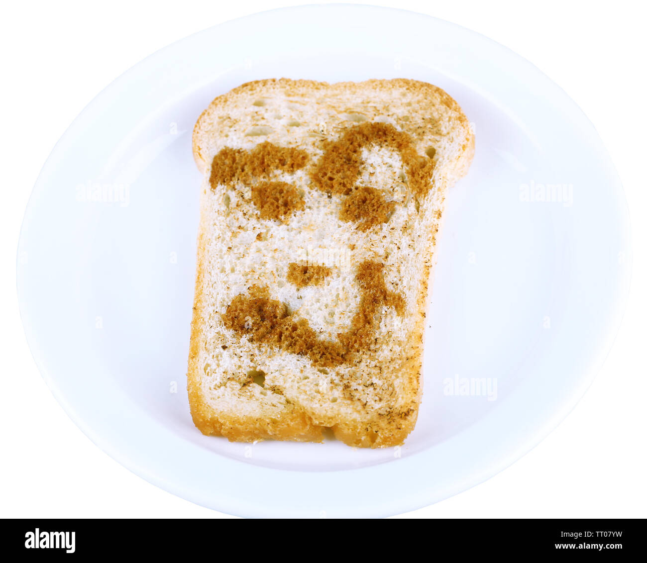 Funny toast, isolated on white Stock Photo - Alamy