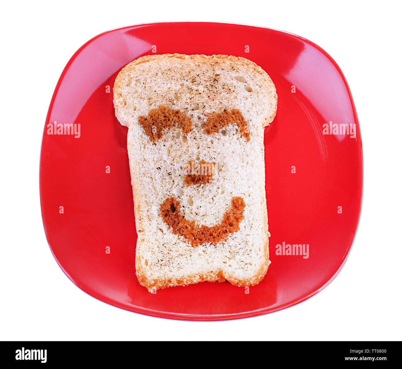 Funny toast, isolated on white Stock Photo - Alamy
