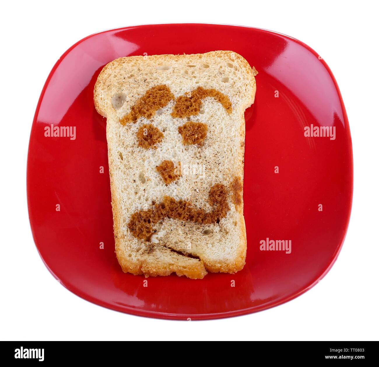 Funny toast, isolated on white Stock Photo - Alamy