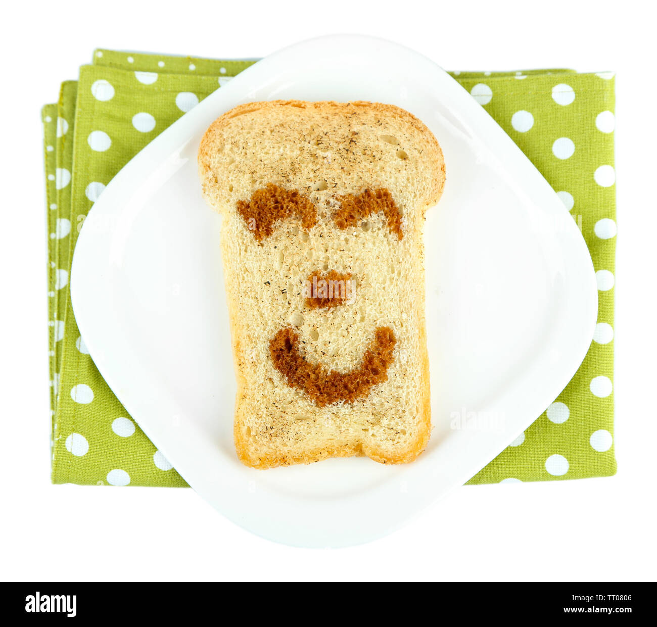 Funny toast, isolated on white Stock Photo - Alamy