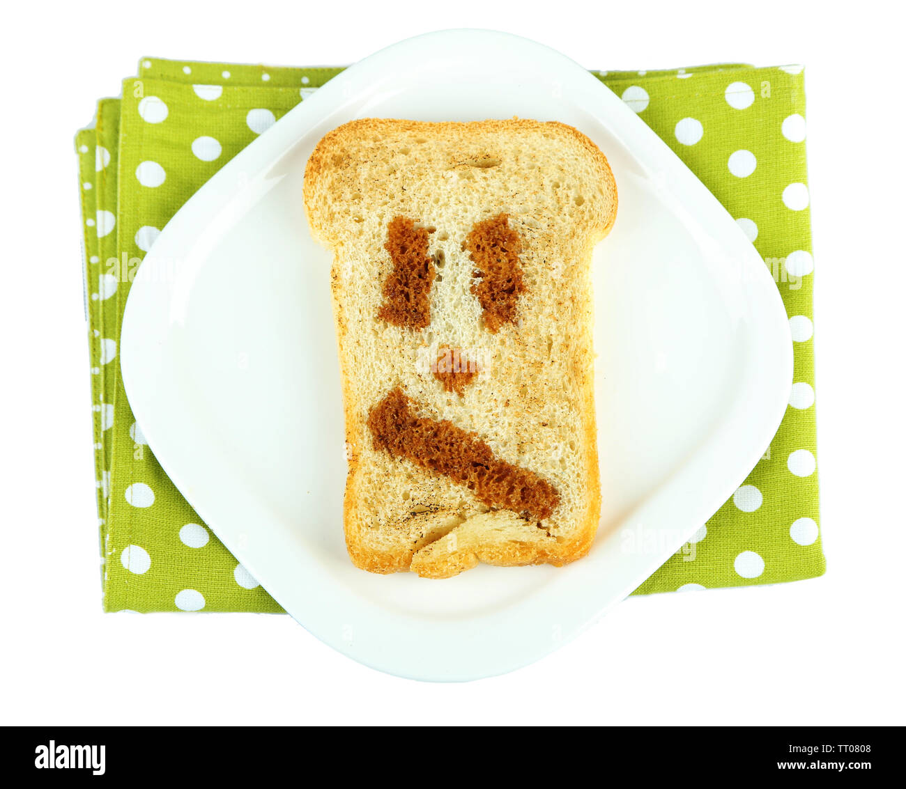Funny toast, isolated on white Stock Photo - Alamy