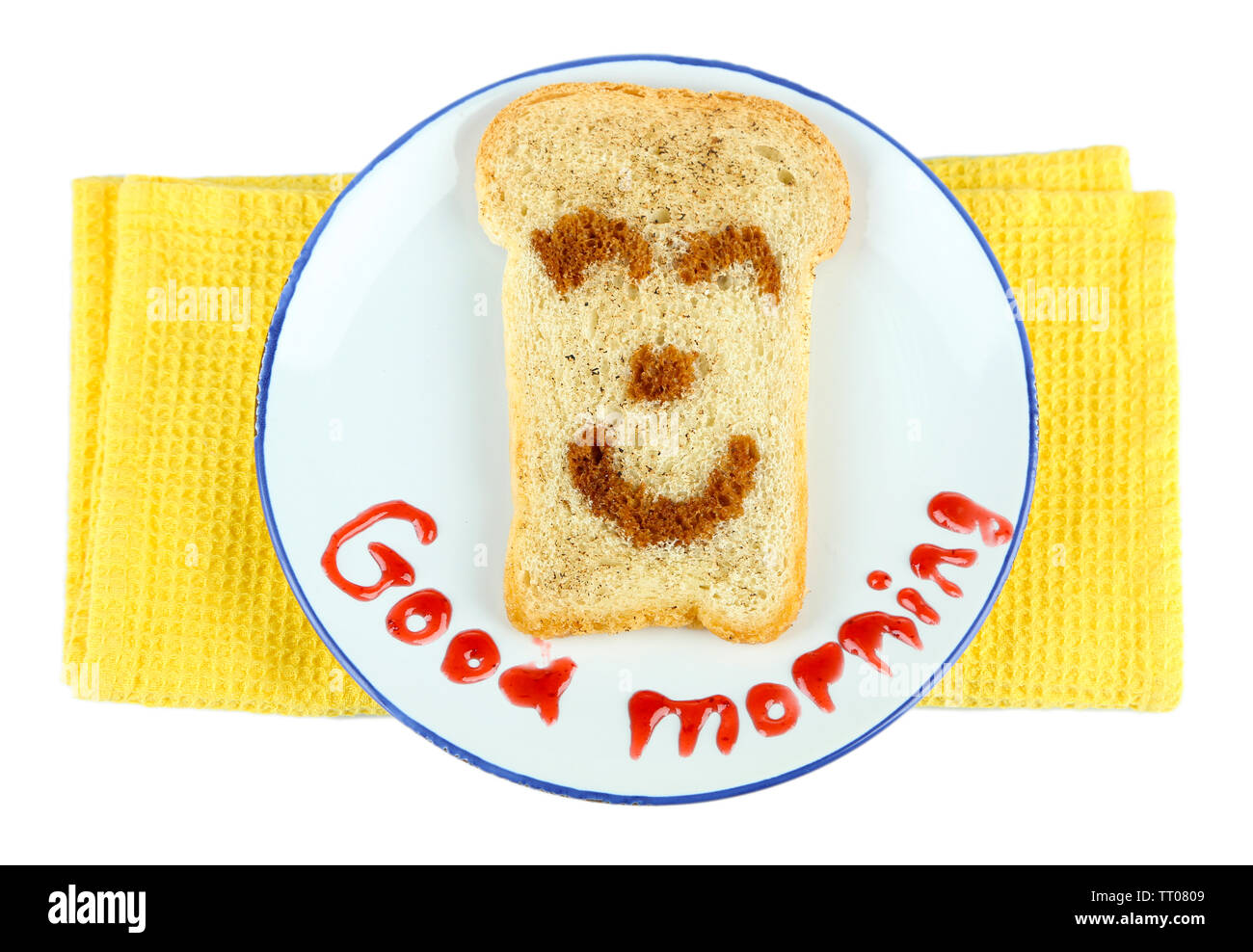 Funny toast, isolated on white Stock Photo - Alamy