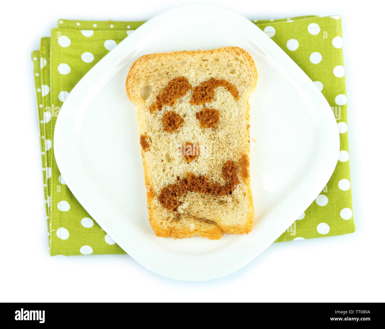 Funny toast, isolated on white Stock Photo - Alamy