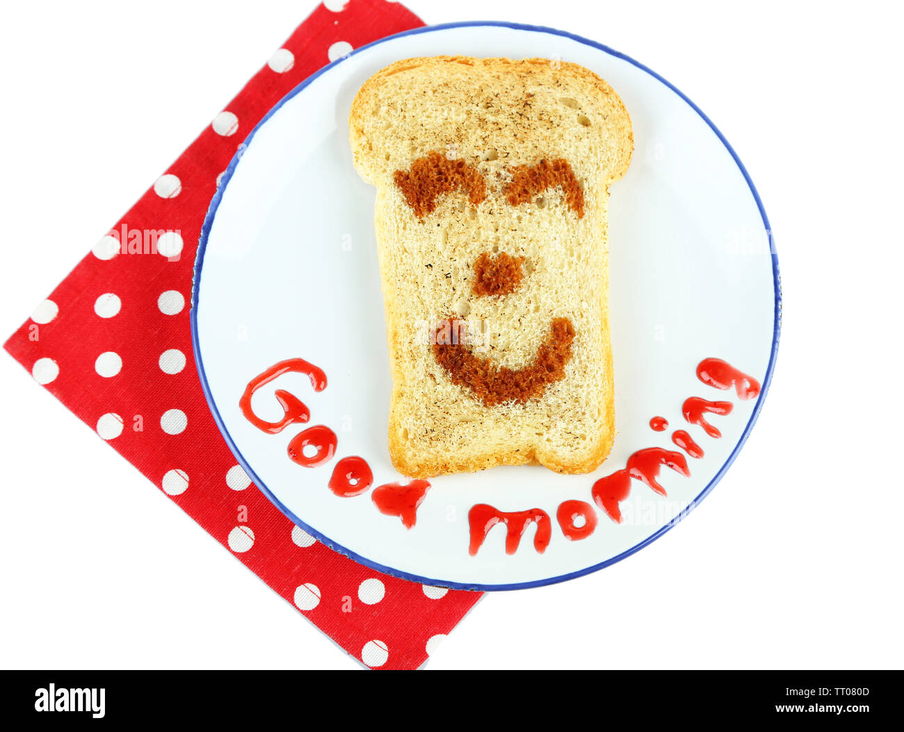 Funny toast, isolated on white Stock Photo - Alamy