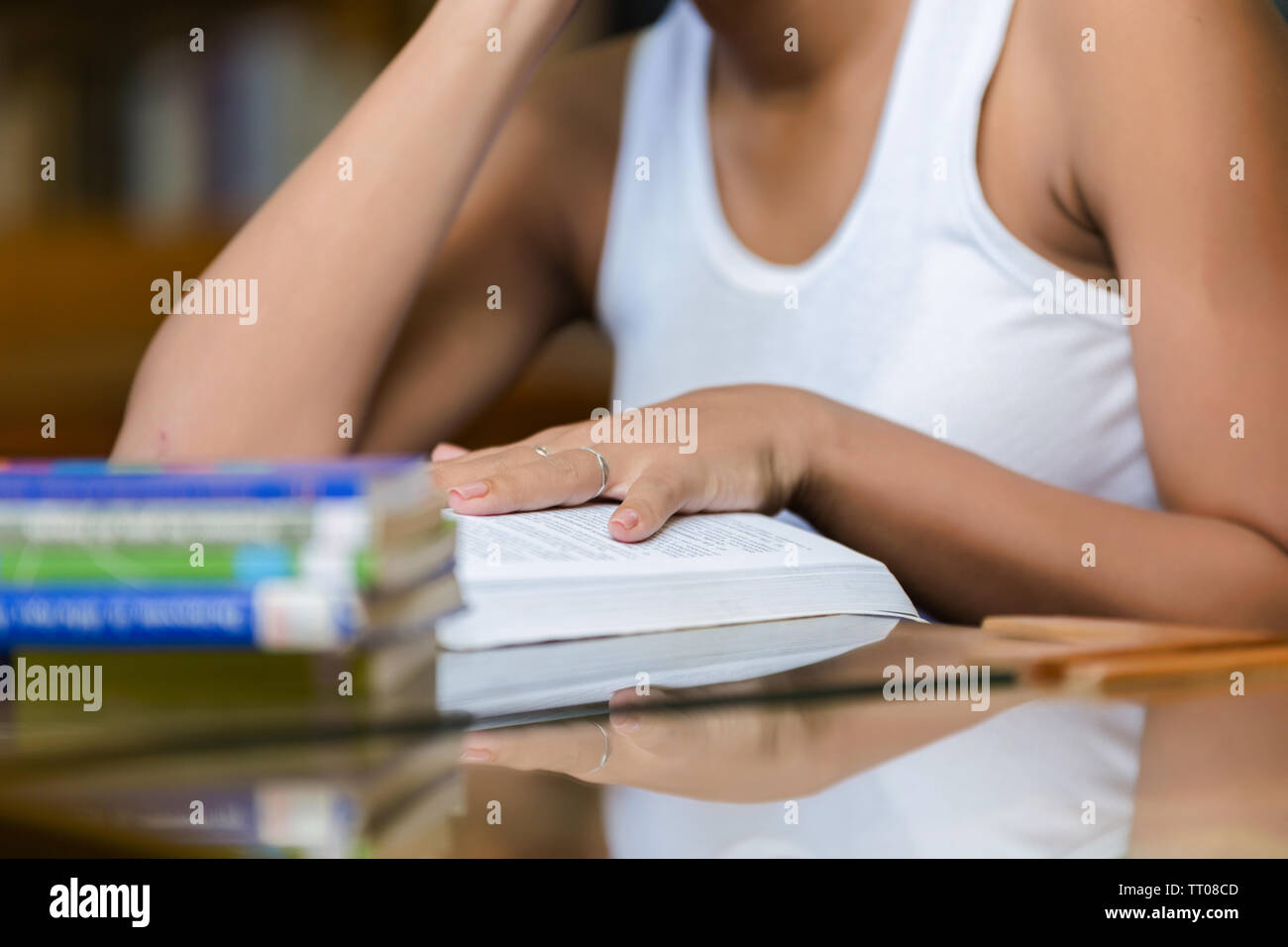 Black african american young girl student studying at the school ...