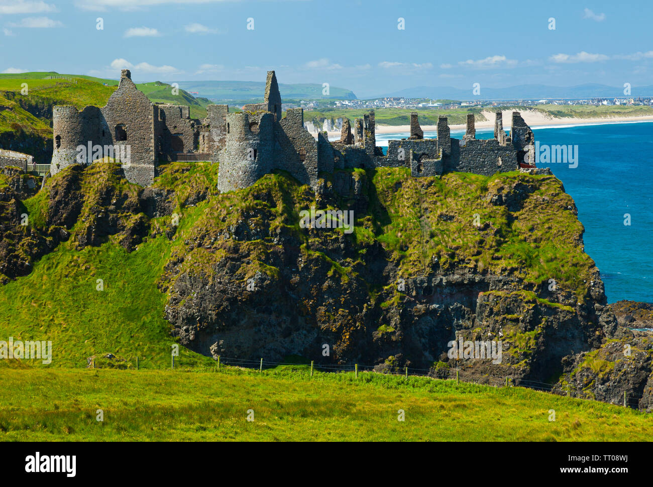 Dunluce Castle. Bushmills. Causeway Coastal Route. Antrim County ...