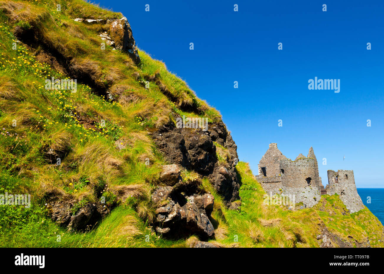 Dunluce Castle. Bushmills. Causeway Coastal Route. Antrim County ...