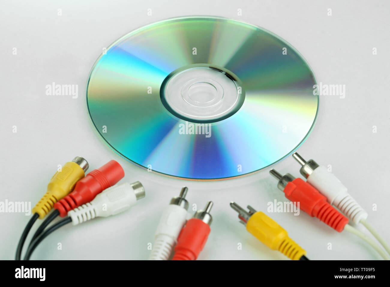 Disk and various connector cables isolated on white Stock Photo - Alamy