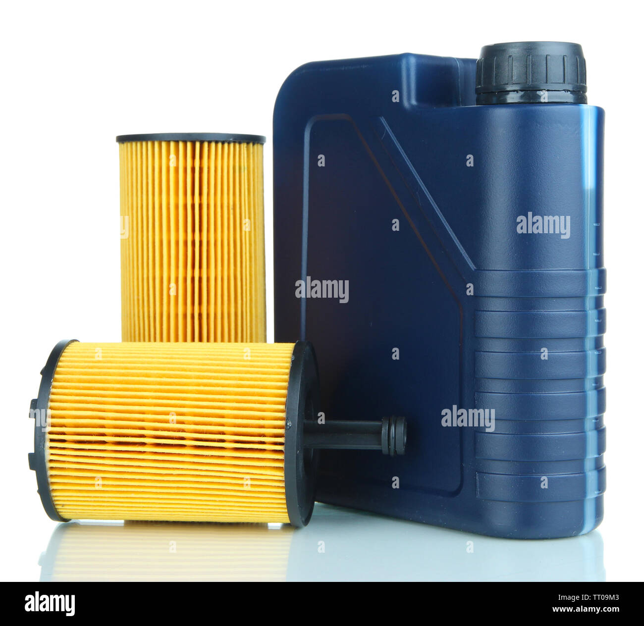 Motor oil canister and filters isolated on white Stock Photo - Alamy