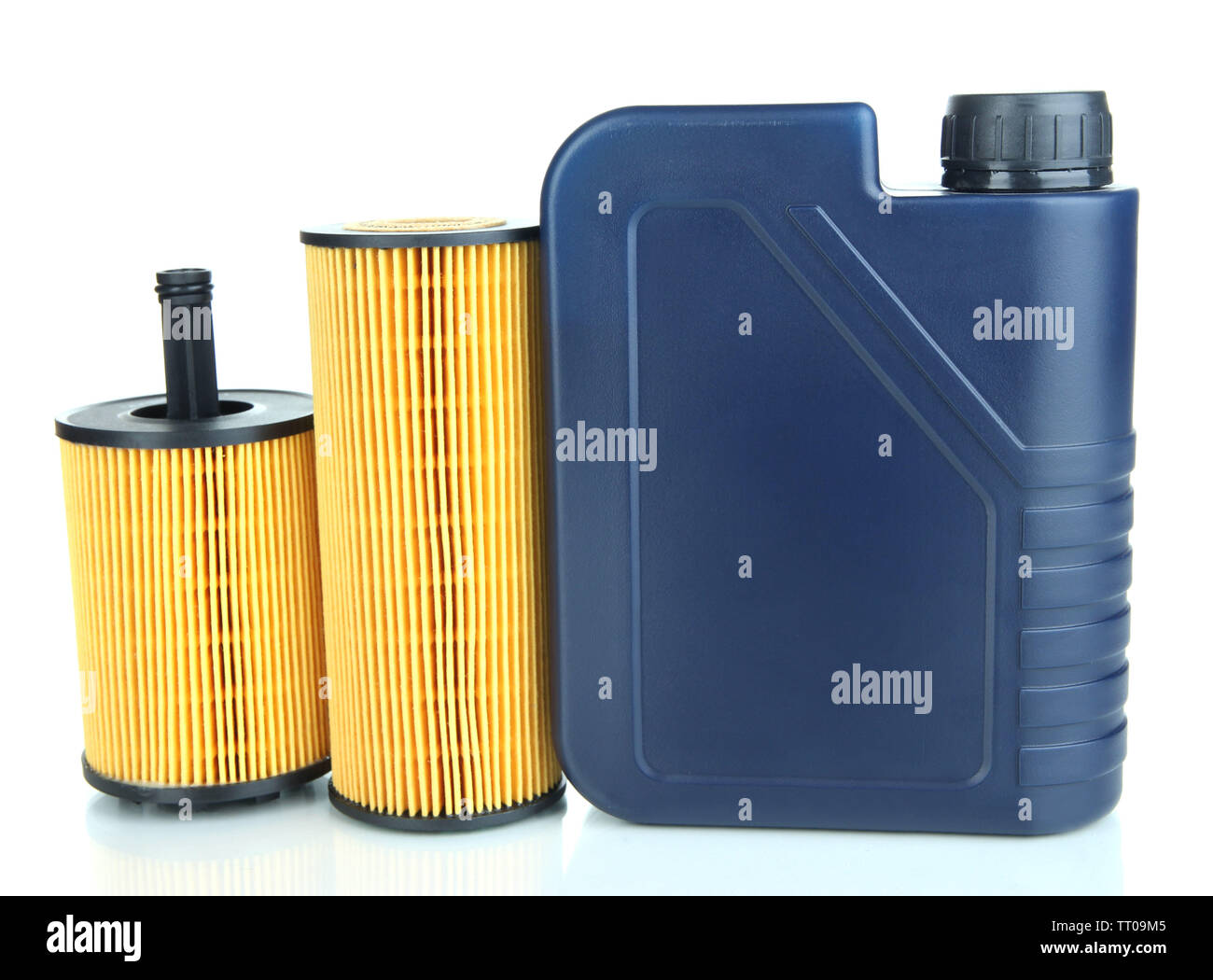 Motor oil canister and filters isolated on white Stock Photo - Alamy