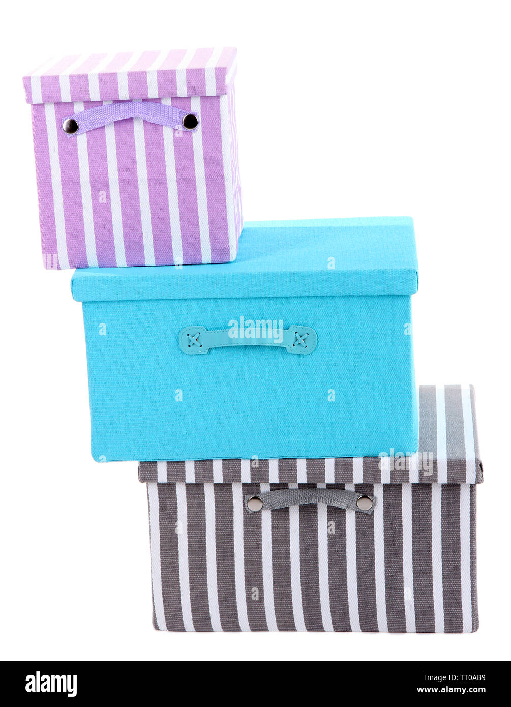 Textile boxes, isolated on white Stock Photo - Alamy