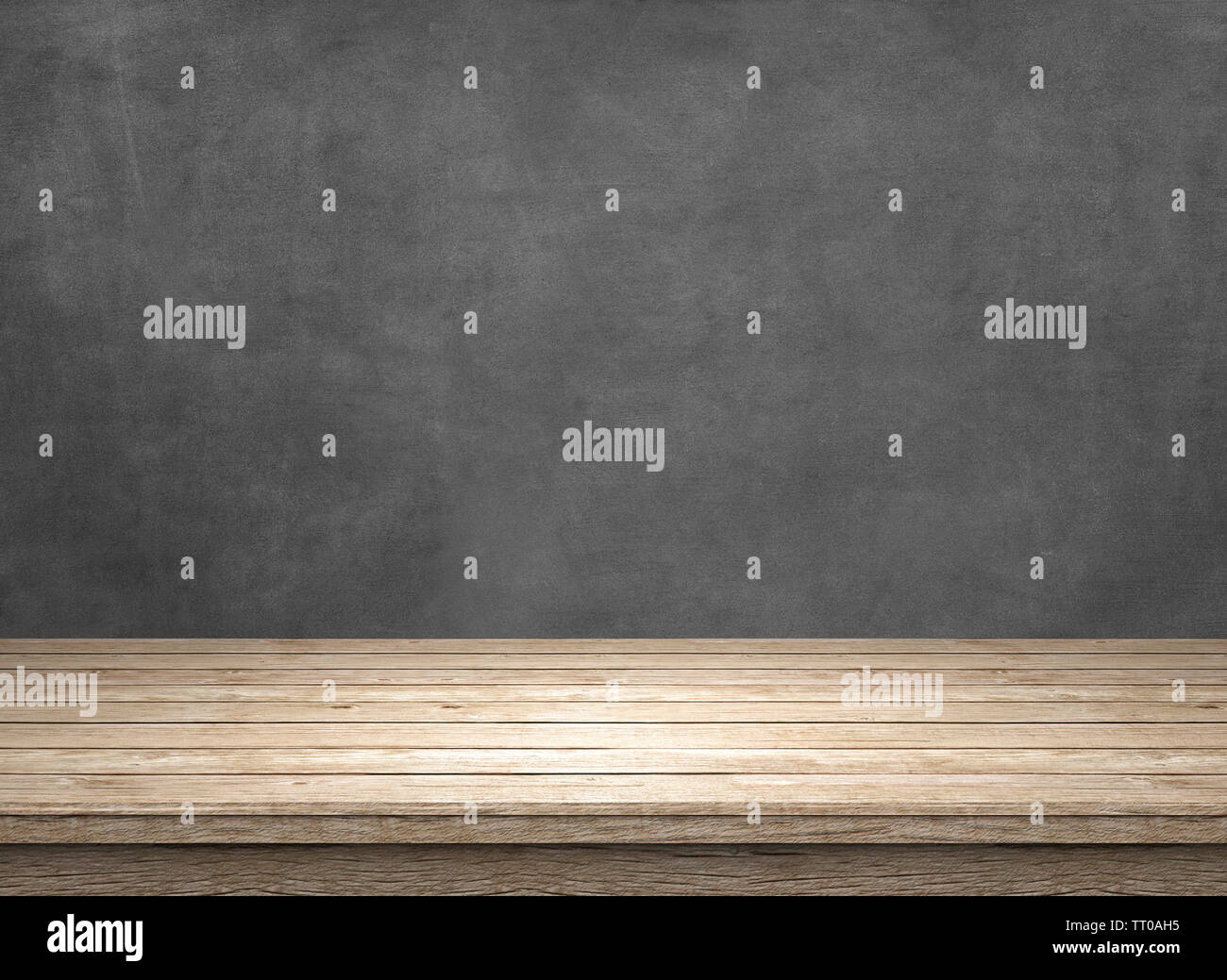 rustic wooden table with grey background Stock Photo - Alamy