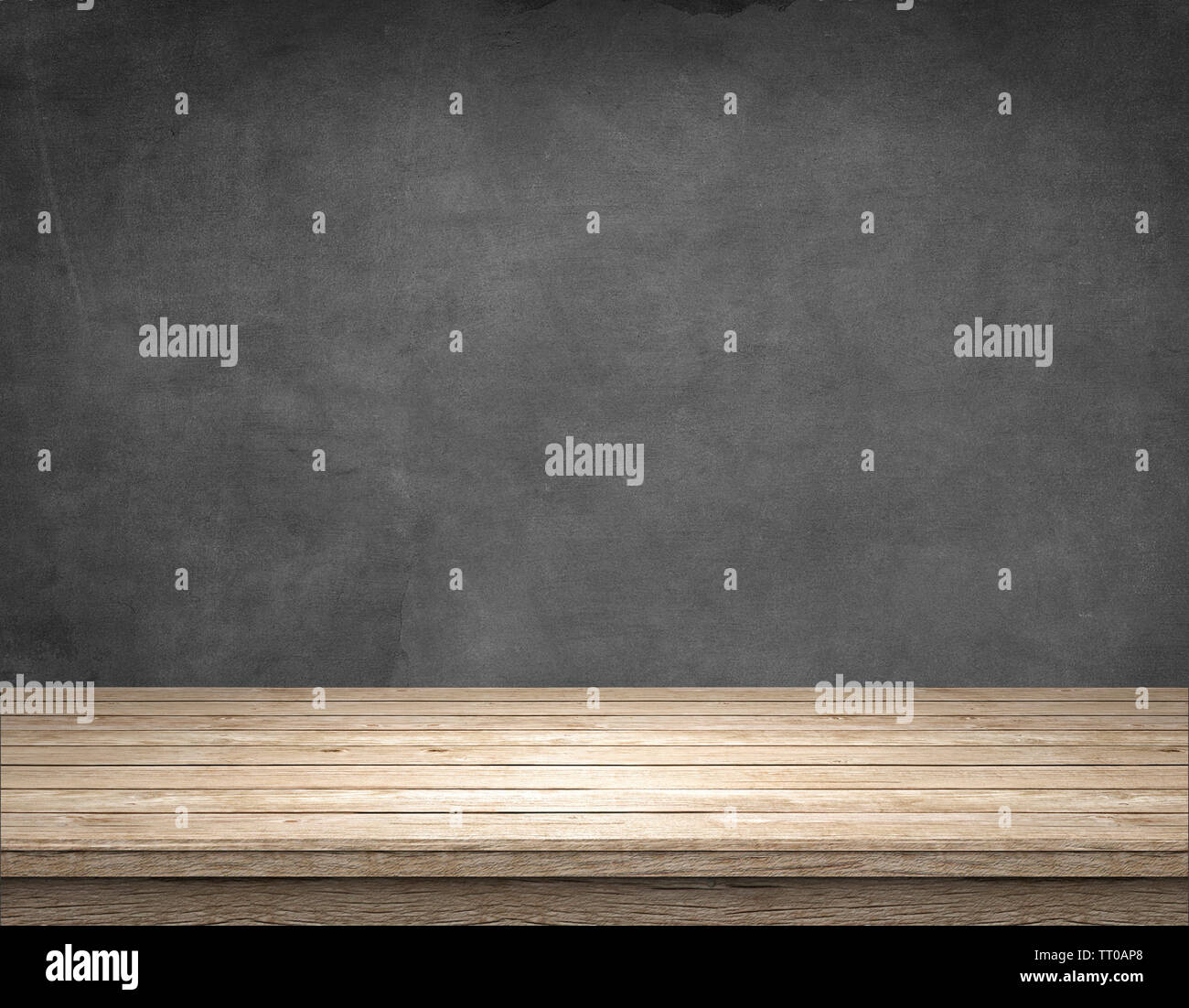 rustic wooden table with grey background Stock Photo - Alamy