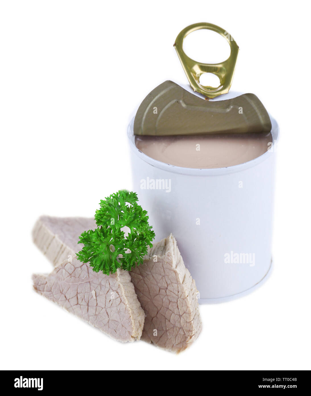 Meat paste for infant feeding, isolated on white Stock Photo - Alamy