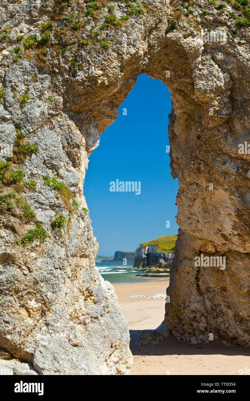 White Rocks Arch. Causeway Coastal Route. Antrim County, Northern ...