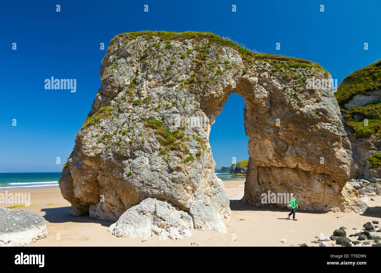 White Rocks Arch. Causeway Coastal Route. Antrim County, Northern ...