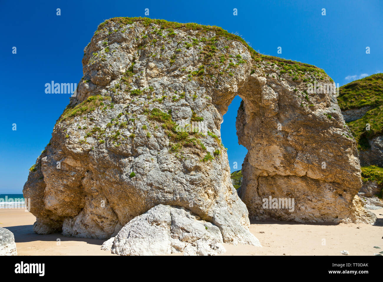 White Rocks Arch. Causeway Coastal Route. Antrim County, Northern ...