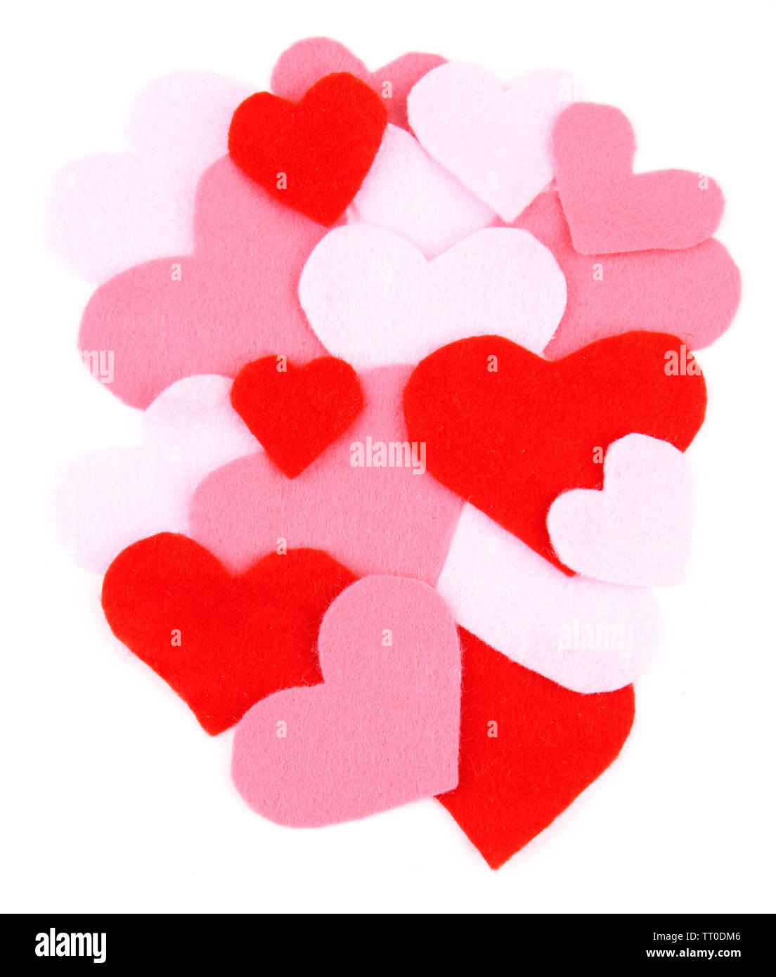 Beautiful decorative hearts, isolated on white Stock Photo - Alamy