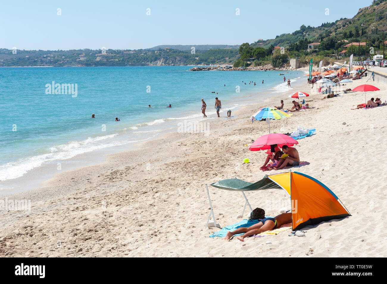 beach in Lourdata, Leivathos municipal unit, Kefalonia, Ionian Islands ...