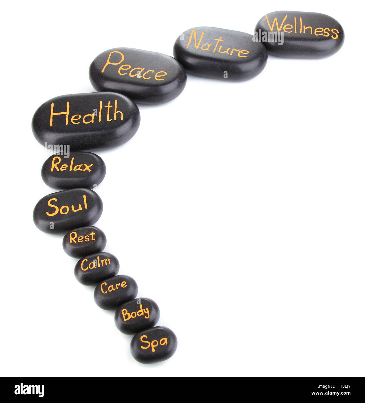 Spa stones isolated on white Stock Photo - Alamy