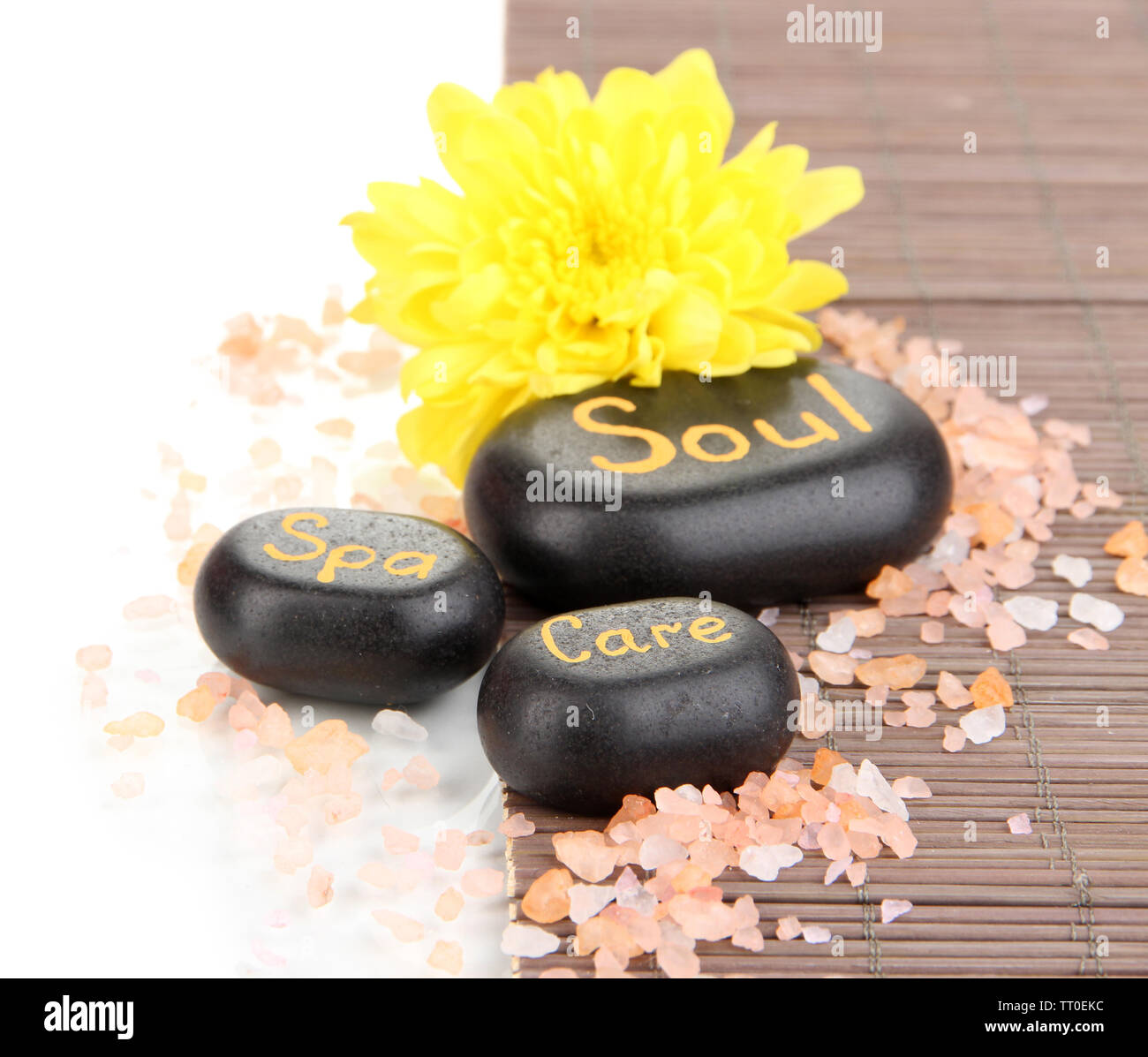 Spa stones isolated on white Stock Photo - Alamy