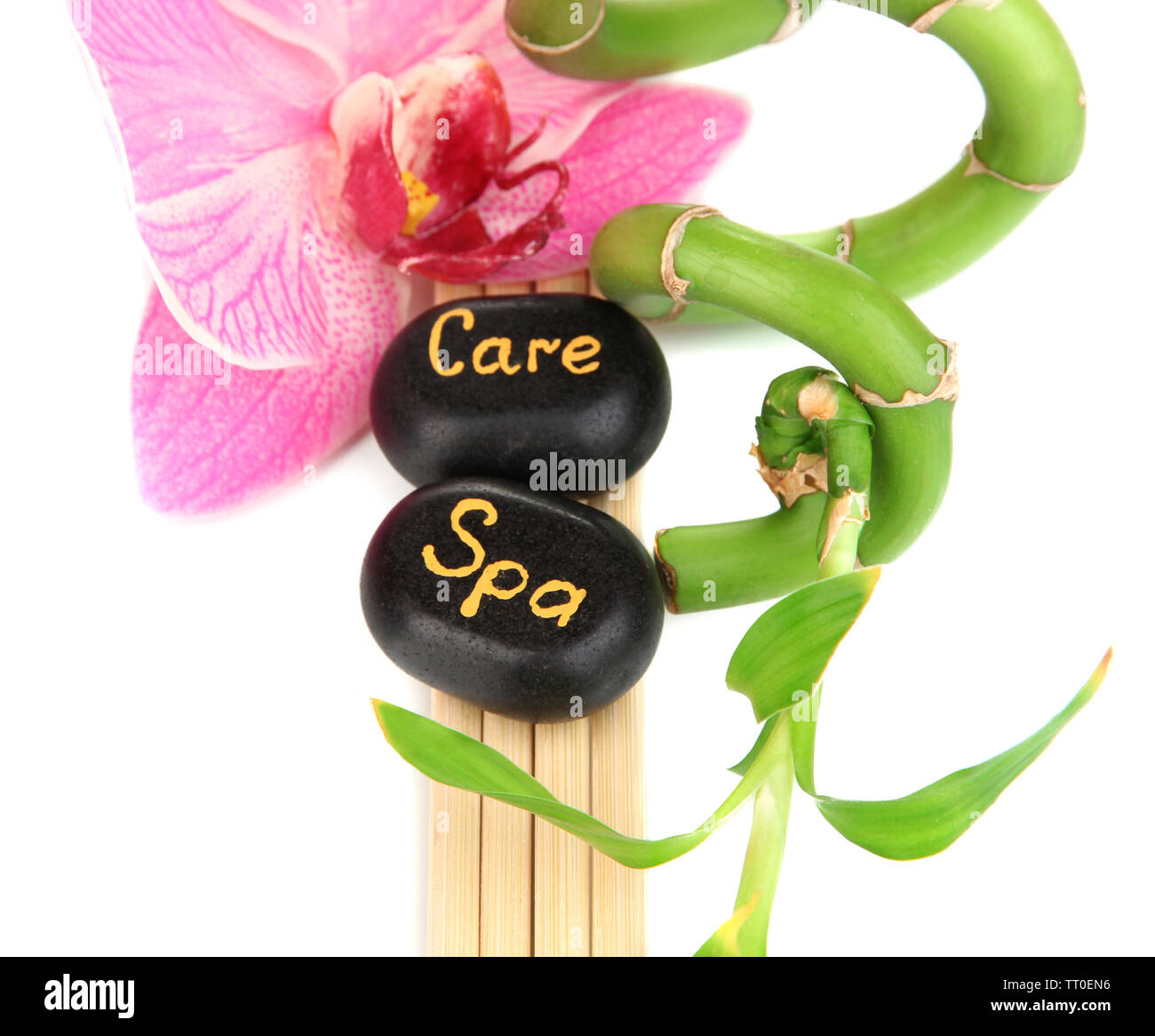 Spa stones isolated on white Stock Photo - Alamy